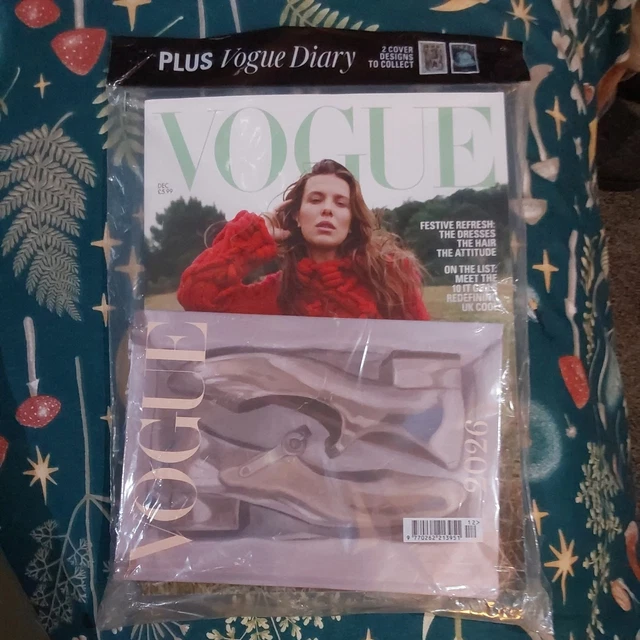 BRITISH VOGUE UK Magazine December 2025 & Vogue Pink Shoes Diary 2026 £ ...