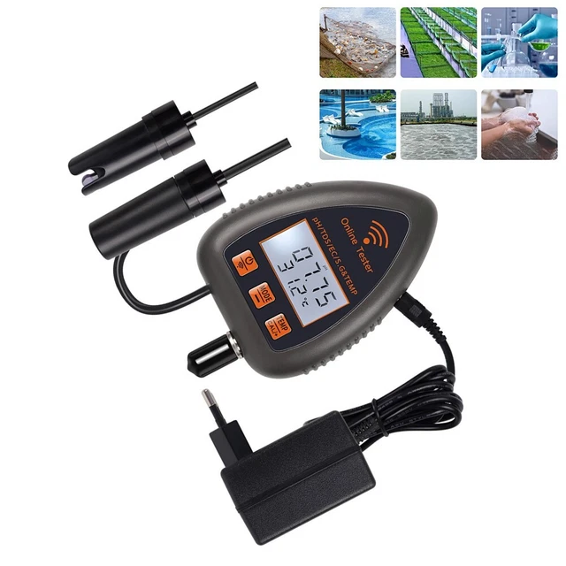 WIRELESS WATER QUALITY Meter for Remote Monitoring PH Salt EC S G TEMP ...