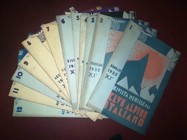 RIVISTA MENSILE DEL Club Alpino Italiano - Annata Completa 1933 - 12 ...