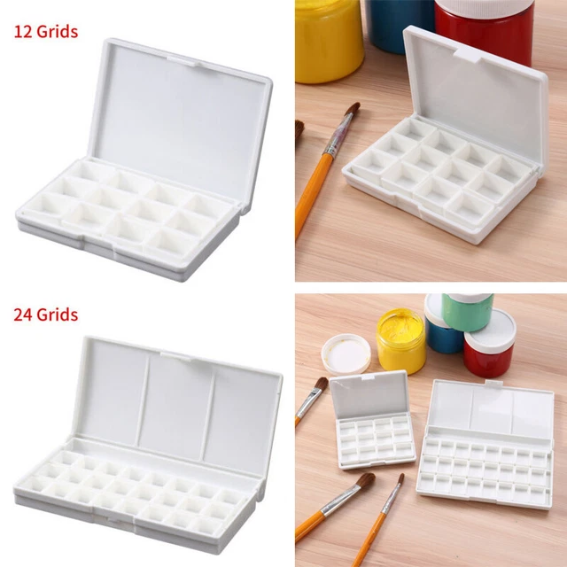 WATERCOLOR PAINT PALETTE Half Pans Set Empty Palette Assembled Pans w ...