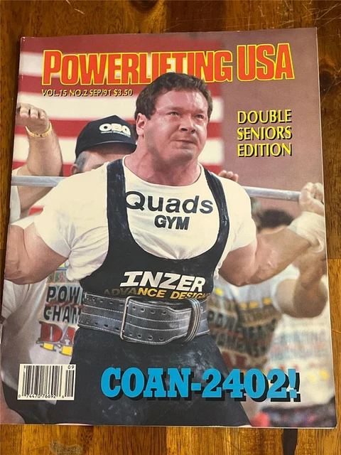 POWERLIFTING USA BODYBUILDING weightlifting muscle magazine ED COAN 9 ...
