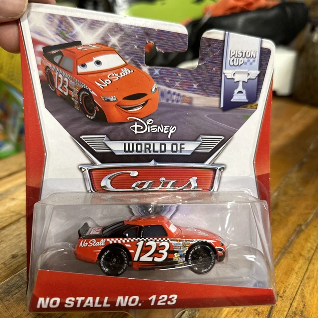 DISNEY PIXAR WORLD of Cars Movie No Stall No. 123 Piston Cup Toy Car ...