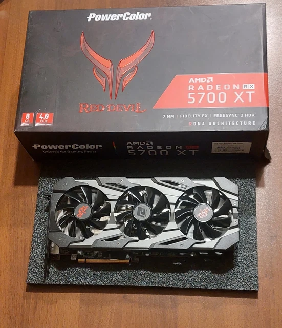 POWERCOLOR RX 5700 XT RED DEVIL 8GB EUR 220,00 - PicClick IT