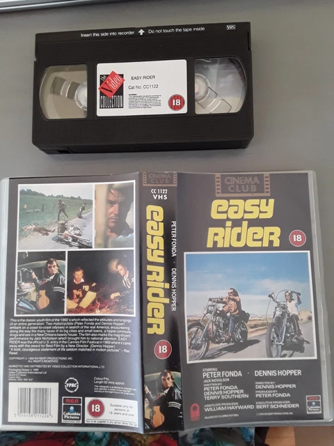 EASY RIDER VHS Tape 18, Cinema Club 1990 £2.00 - PicClick UK