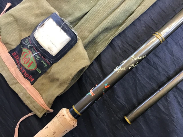 RARE VINTAGE TAG Barnes by Pegley Davies “Super Pike” 10ft 2pc pike rod ...