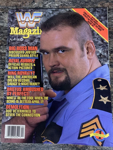 WWF WRESTLING OFFICIAL magazine BIG BOSS MAN April 1990 Ultimate ...