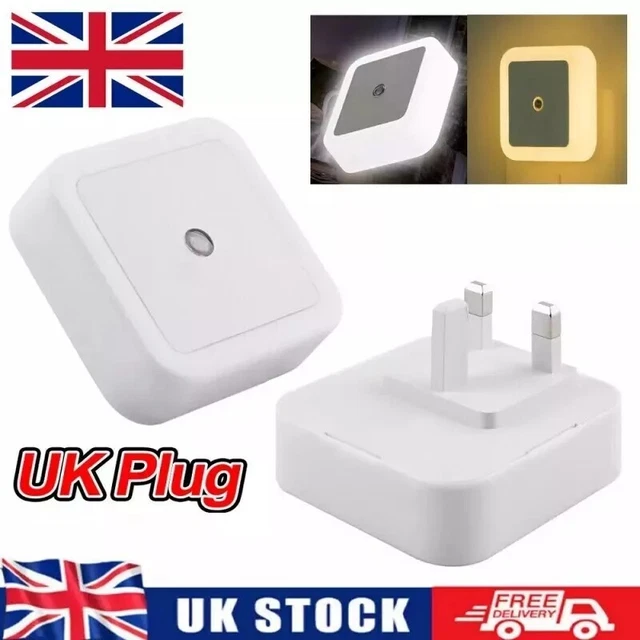 UK AUTOMATIC LED Night Light Plug in Energy Saving Dusk Dawn Sensor ...