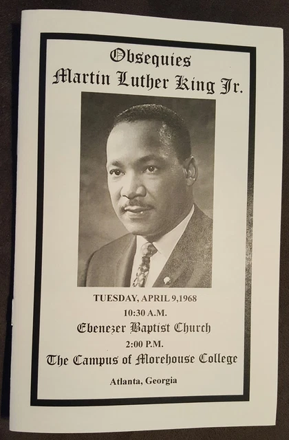 DR. MARTIN LUTHER KING JR OBITUARY FUNERAL 3 Lot Set $69.41 - PicClick CA