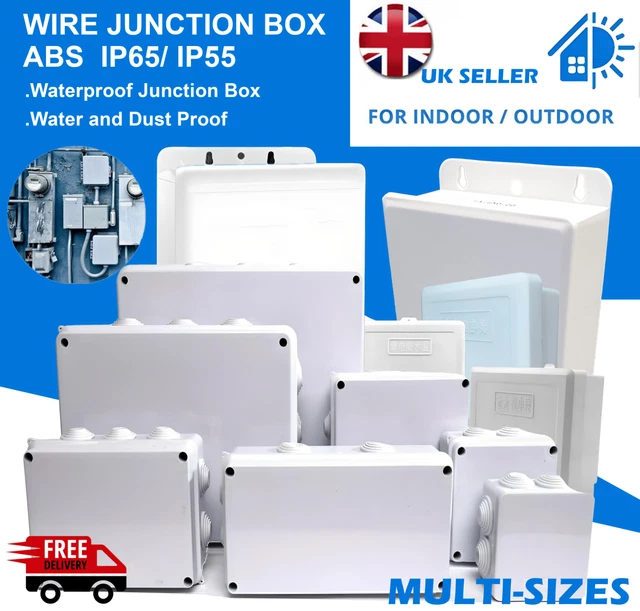 IP65 WATERPROOF JUNCTION Box Enclosure Terminal Electric Cable ...