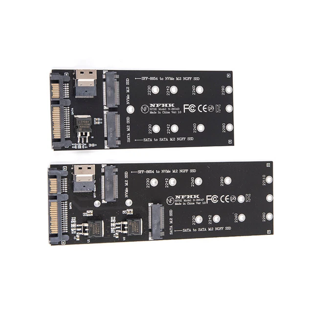 SATA M.2 SSD To SATA NVMe M.2 NGFF SSD To SFF-8654 Adapter Mainboard ...