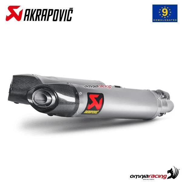 AKRAPOVIC PAIR APPROVED Titanium Exhaust System Aprilia SL750 Shiver ...