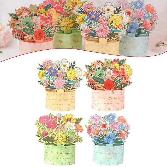 DÉLICIEUSE CARTE D'ÉJECTION bouquet de fleurs parfaite pour anniversaires et a EUR 7,73 ...