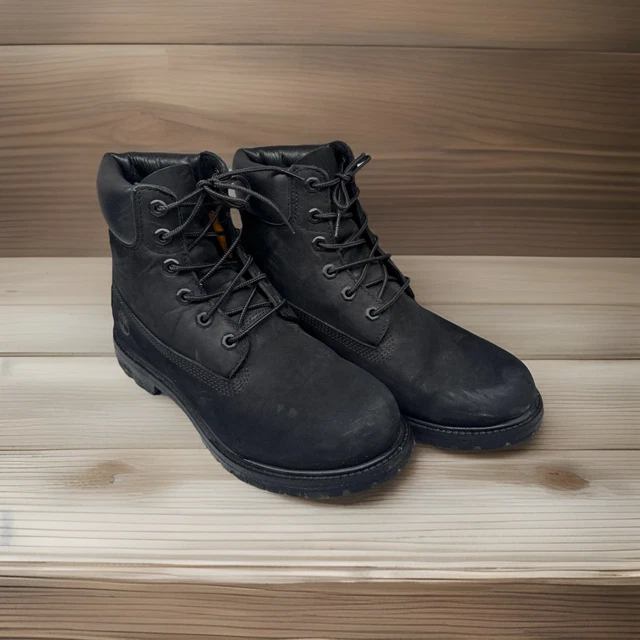TIMBERLAND 6-INCH PREMIUM Waterproof Black Boots Men Size 7.5 £62.67 ...
