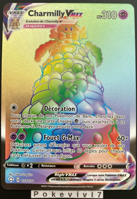 CARTE POKEMON CHARMILLY 073/072 Vmax Secrète Epée et Bouclier 4,5 EB4.5 ...