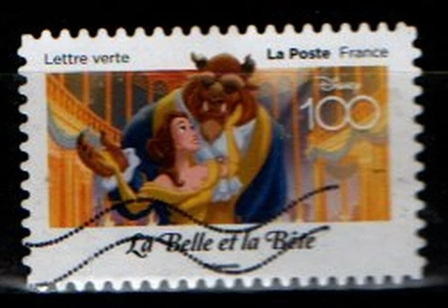 FRANCE OBLITÉRÉ 2023 timbre adhésif de la série Disney : la Belle et la Bête EUR 0,50 - PicClick FR