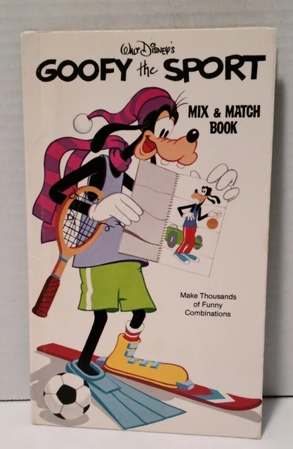 WALT DISNEY GOOFY THE SPORT Mix and Match BOOK Disney's 1979 Vintage ...
