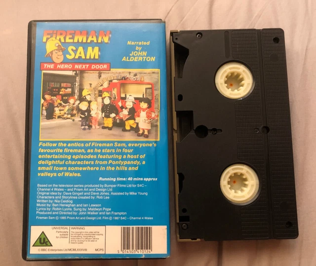 FIREMAN SAM - The Hero Next Door - VHS with coloured tab * £24.99 ...