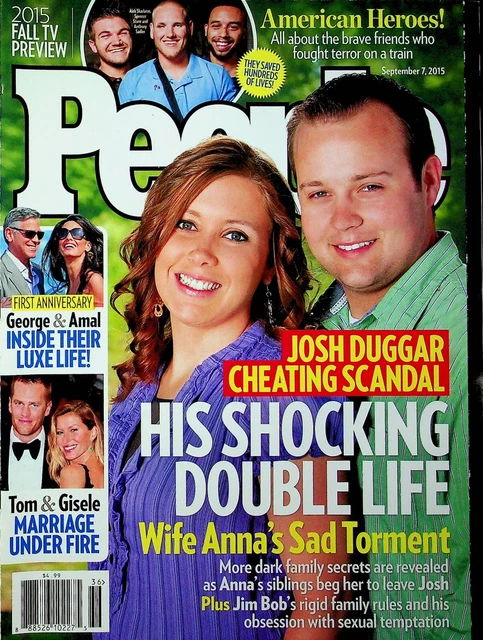 PEOPLE MAGAZINE JOSH Duggar Cheating George Clooney September 7 2015 ...