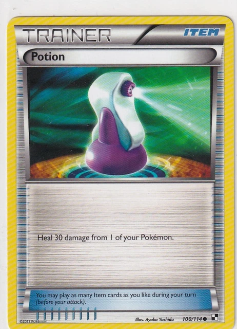 POKEMON CARTE NOIR & Blanc Numéro 100/114 Potion Anglais EUR 1,00 ...