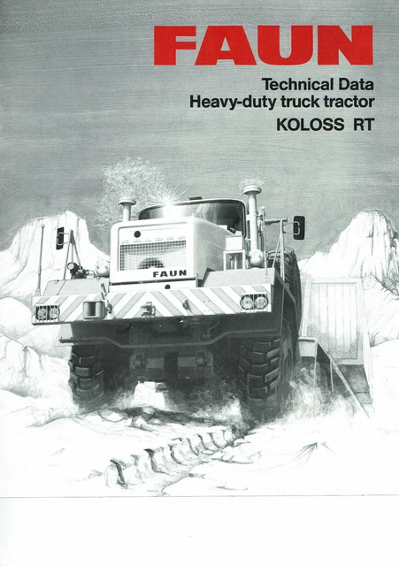 ORIGINAL FAUN PROSPEKT: FAUN Schwerlastzugmaschine KOLOSS RT ( RT-S ...