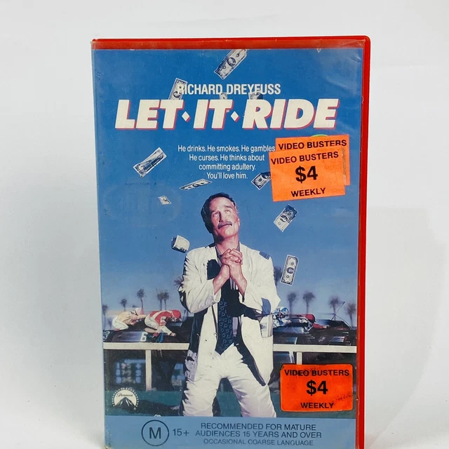 LET IT RIDE - 1989 Vintage Comedy Action Ex-Rental Big Box PAL VHS ...