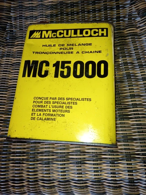 BIDON D'HUILE ANCIEN PUBLICITAIRE MC CULLOCH mc 15000 occasion EUR 10,00 - PicClick FR