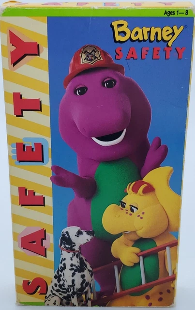 BARNEY SAFETY VHS Tape 45 Minutes Kids Sing Along Songs Vintage 1995 ...