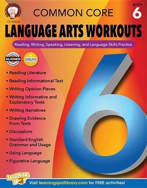 COMMON CORE LANGUAGE Arts Workouts, Grade 6: Reading, Writing, Speaking ...