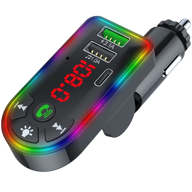 CAR RADIO ADAPTER Wireless Auto Cigarette Lighter USB Charging Station ...