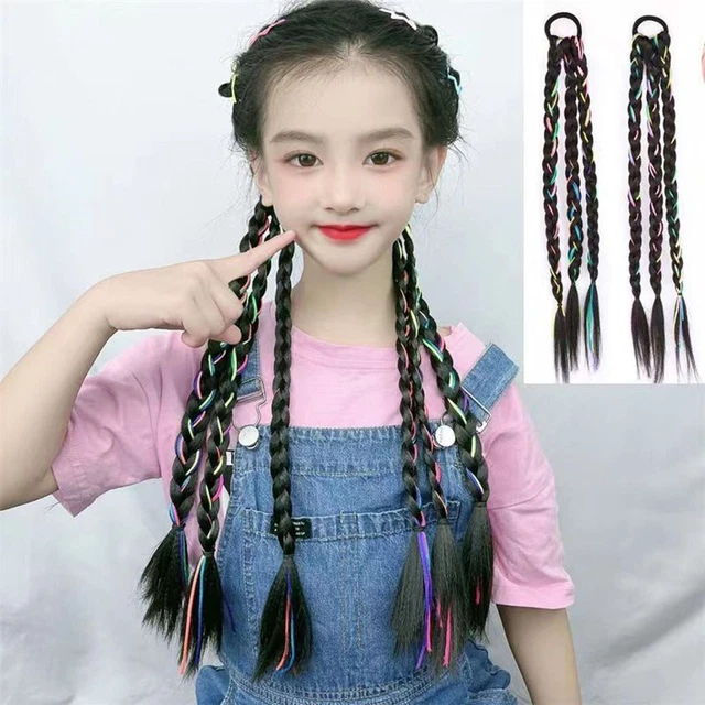 RUBBER BAND LONG Boxing Braids Braid Hair Ornament Hair Ponytail ...