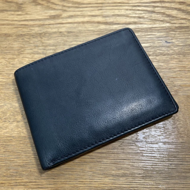 VISCONTI MEN'S BLACK leather bi-fold wallet £10.99 - PicClick UK