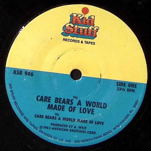 KID STUFF RECORDS And Tapes Care Bears A World Made Of Love Vinyl 45 50 ...