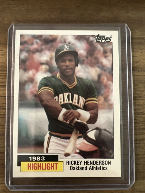 RICKEY HENDERSON - 1984 Topps #2 Oakland Athletics HOF Vintage Baseball ...