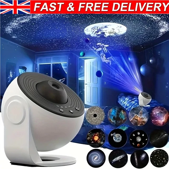 12 IN1 LED Galaxy Projector Lamp Planetarium Star Space Starry Sky ...