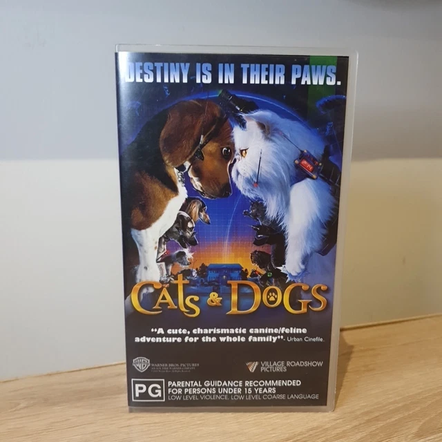 CATS & DOGS Tobey Mcguire VHS Video Cassette Tape PAL PG 2001 $13.88 ...