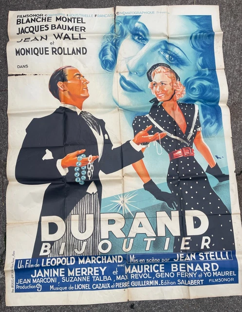 ANCIENNE AFFICHE DE cinéma / Film : Durand bijoutier (1938 ) Jean Stelli EUR 1,00 - PicClick FR