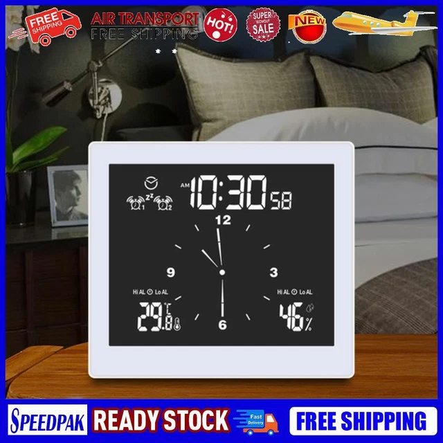 DIGITAL WATERPROOF ALARM Clock Battery/USB Powered Countdown Wall Clock ...