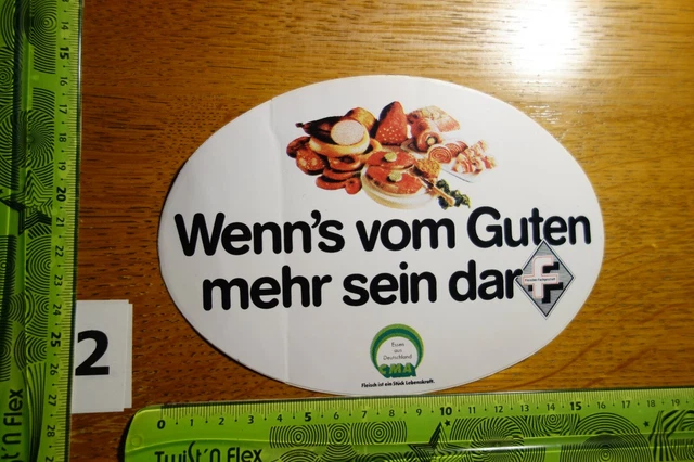 ALTER AUFKLEBER METZGEREI Fleisch Wurst CMA Fleischerfachgeschäft ...