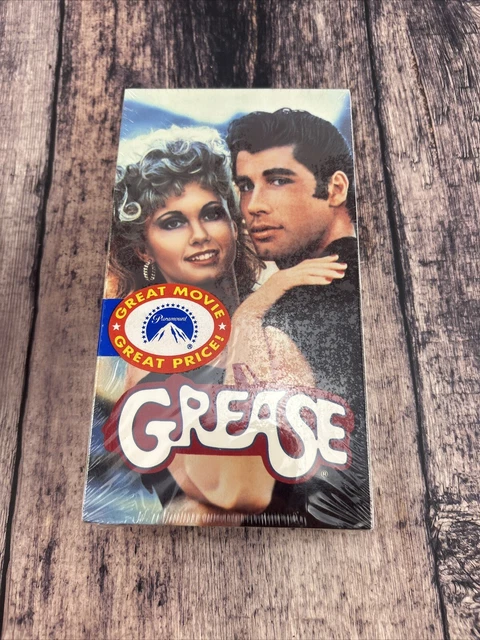 VHS TAPE 1997 GREASE Sealed Paramount 1977 John Travolta Newton John ...