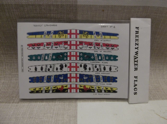 WARS OF THE Roses Yorkist Freezywater Flagsheet WRF6 Yorkist Standards ...