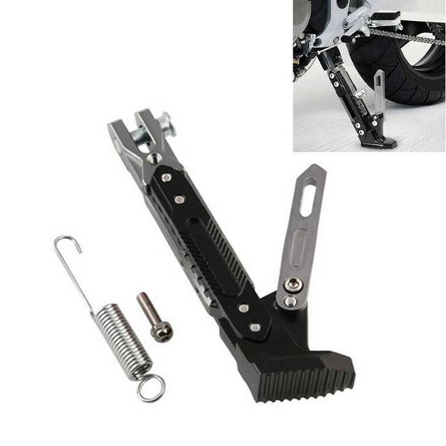 CNC MOTORCYCLE KICK Stand Adjustable Side Tripod Holder Accessories ...