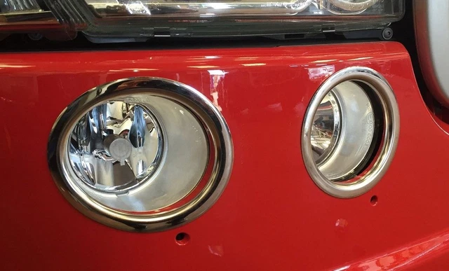 SCANIA FOG LIGHT Rings 3D Pressed Super Polished Stainless Steel 4 Pcs ...