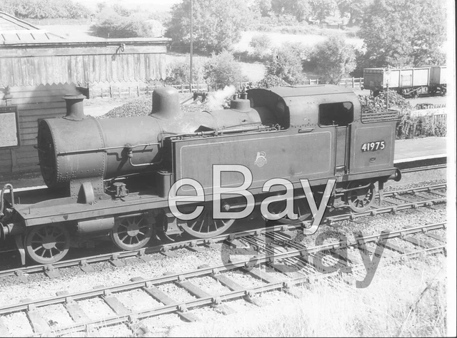 35MM B & W Railway Slide LMS 4-4-2T No.41975 At Uppingham September ...