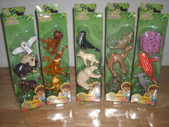FISHER PRICE GO DIEGO GO RESCUE RAILWAY PLAYSET + Figure Set of 5 Packs ...