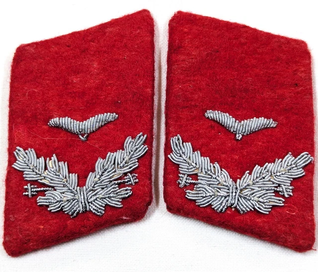 WW2 GERMAN LUFTWAFFE officer's uniform rank collar tab patches - Flak ...