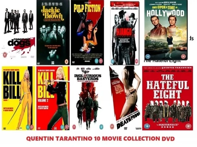 QUENTIN TARANTINO COMPLETE MOVIE COLLECTION 9 FILM DVD COLLECTION New UK R2 £34.25 - PicClick UK
