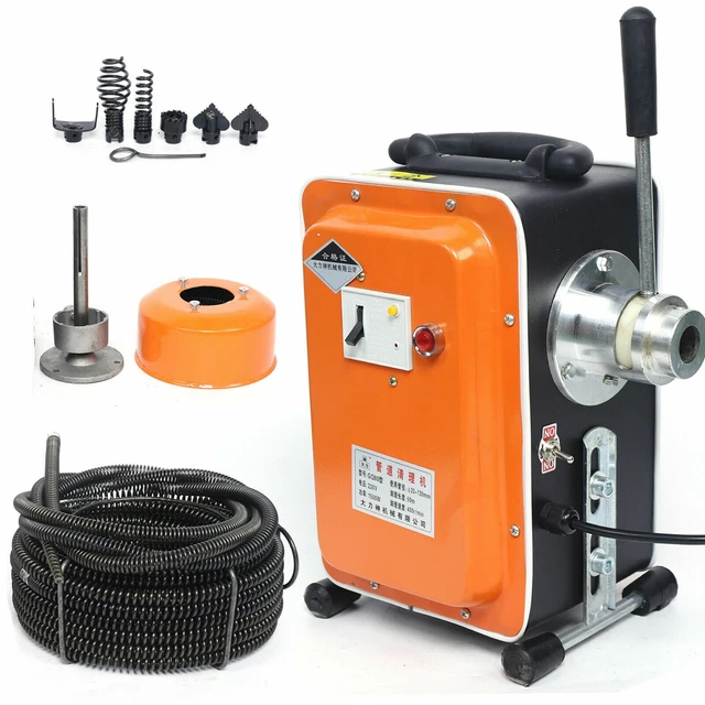 ELECTRIC DRAIN CLEANER Sewer Snake Pipe Cleaning Sewer Pipe Dredger ...