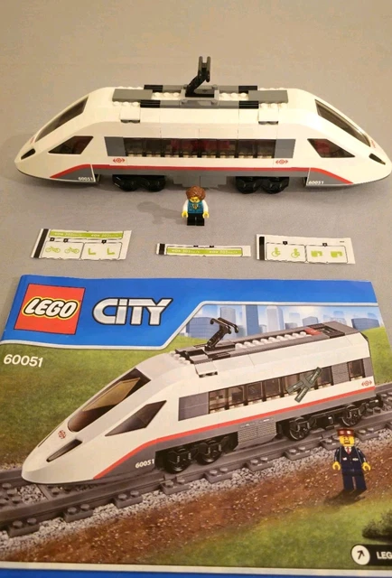LEGO ICE CITY Eisenbahn 60051 Lok MOC Eigenbau Schnellzug Train Zug ...