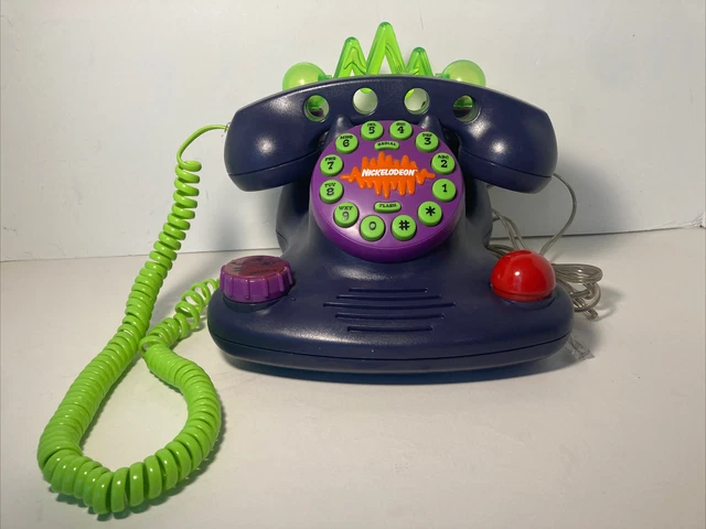 1997 NICKELODEON TALK Blaster Land Line Telephone Retro Lights Sounds ...
