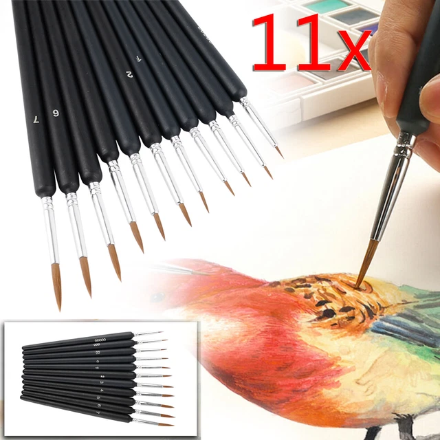 11X KÜNSTLERPINSEL PINSEL Set Für Acrylfarben Ölmalerei Aquarell ...